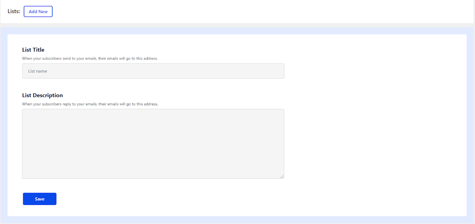 Create Subscriber Lists | Elemailer